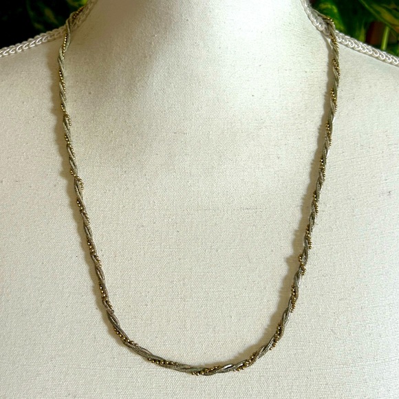 Vintage | Jewelry | Vintage Dainty Silver Braided Snake Chains Tiny ...